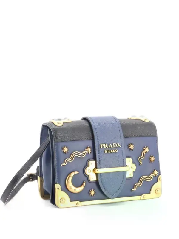 Prada Cahier Embellished Leather Small Crossbody Bag
