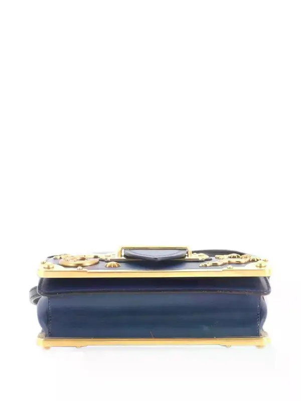 Prada Cahier Embellished Leather Small Crossbody Bag