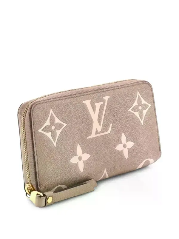LOUIS VUITTON Zippy Wallet Bicolor Monogram Empreinte Giant Small Wallets - Neutrals
