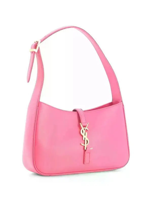 Saint Laurent Le 5 A 7 Leather Small Hobo Bag