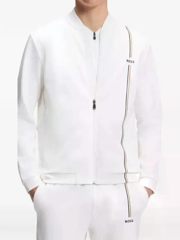 BOSS Logo-print Zip-up Sweatshirt