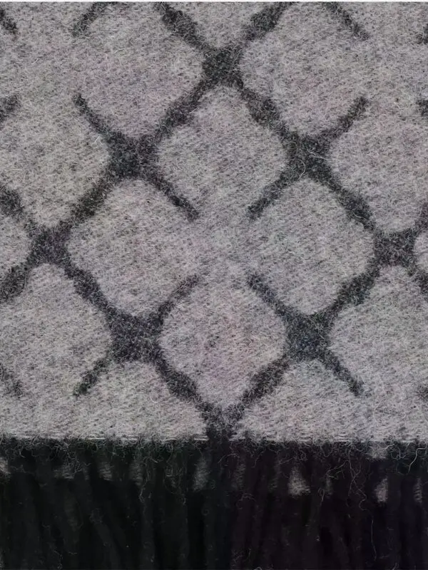BY MALENE BIRGER Ortega Geometric Fringe-trim Scarf