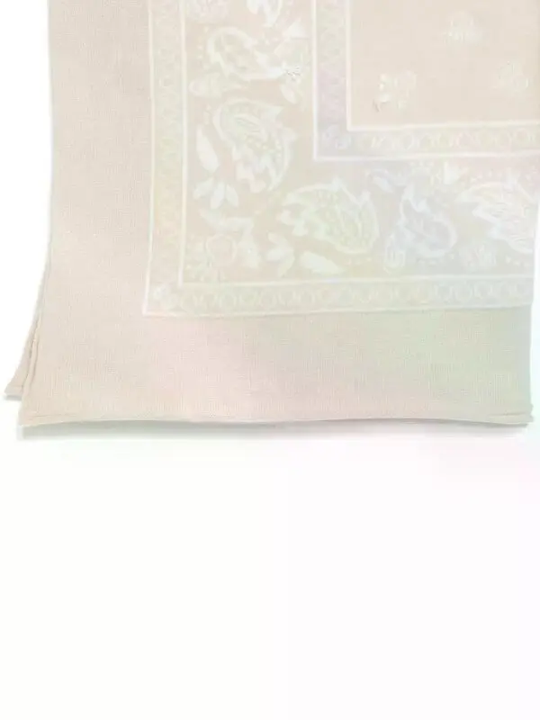 BARRIE Paisley-print Knitted Scarf