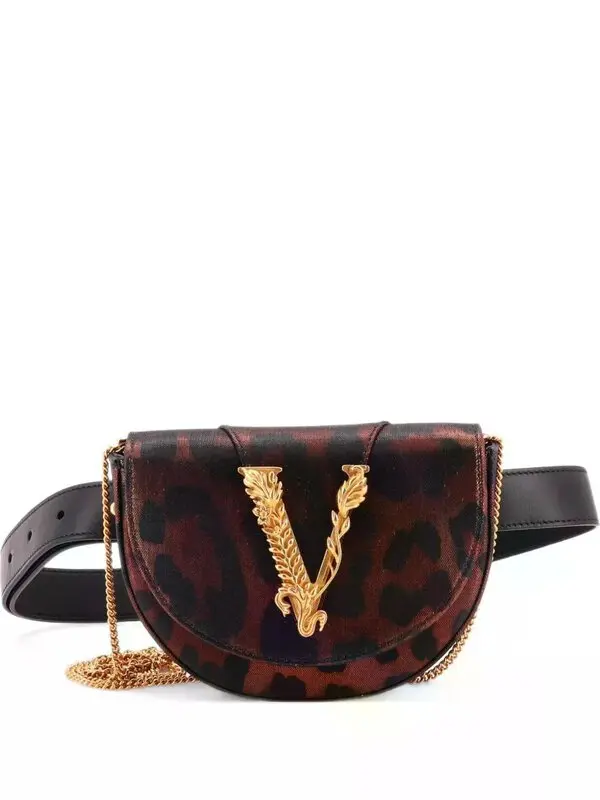 Versace Virtus Printed Fabric Belt Bag