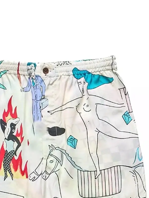 WACKO MARIA Patterned Type-5 Shorts - White