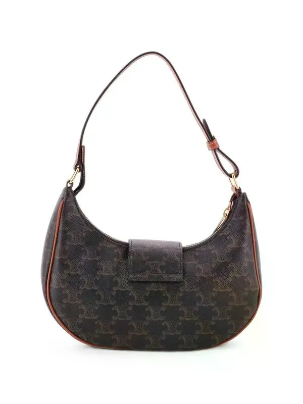 Celine Ava Triomphe Coated Canvas Shoulder Bag