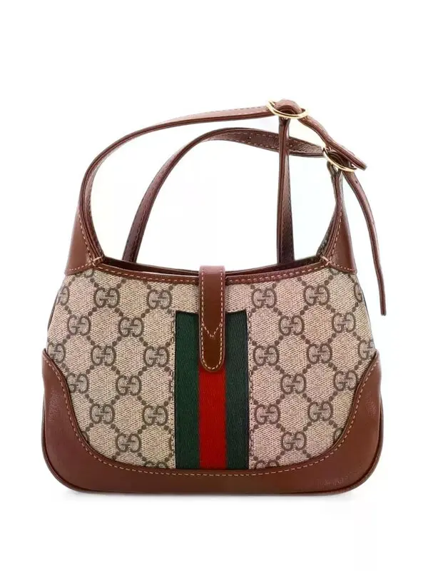 Gucci Jackie 1961 Gg Coated Canvas Mini Hobo Bag