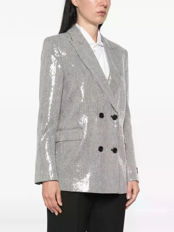ERMANNO FIRENZE Sequin-embellished Houndstooth Blazer