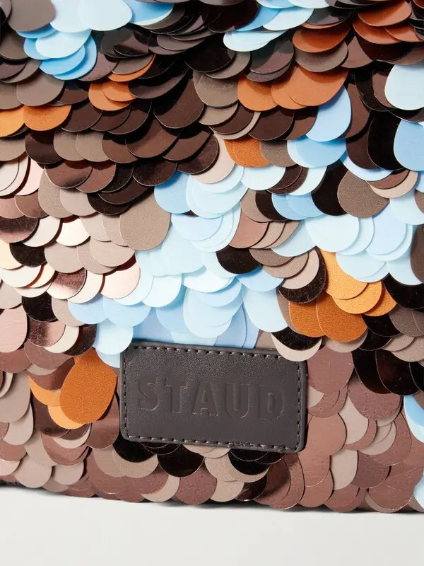 Staud Timmy Sequin-embellished Shoulder Bag