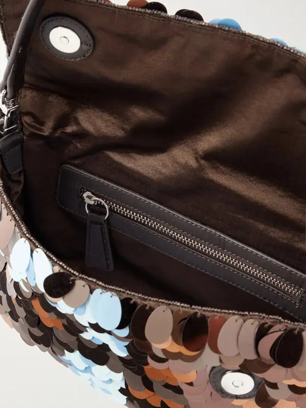 Staud Timmy Sequin-embellished Shoulder Bag