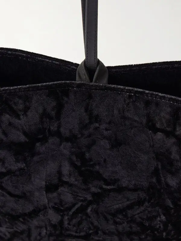 VALESQUE Bundle Leather-trimmed Velvet Clutch