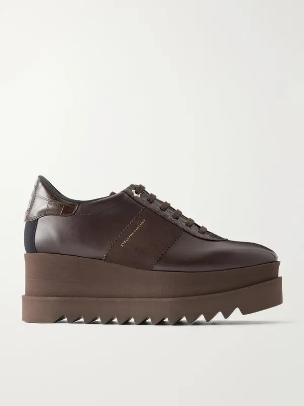 Stella McCartney Snake-effect Leather Sneakers