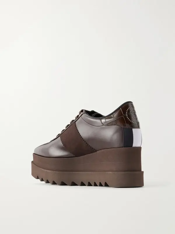 Stella McCartney Snake-effect Leather Sneakers