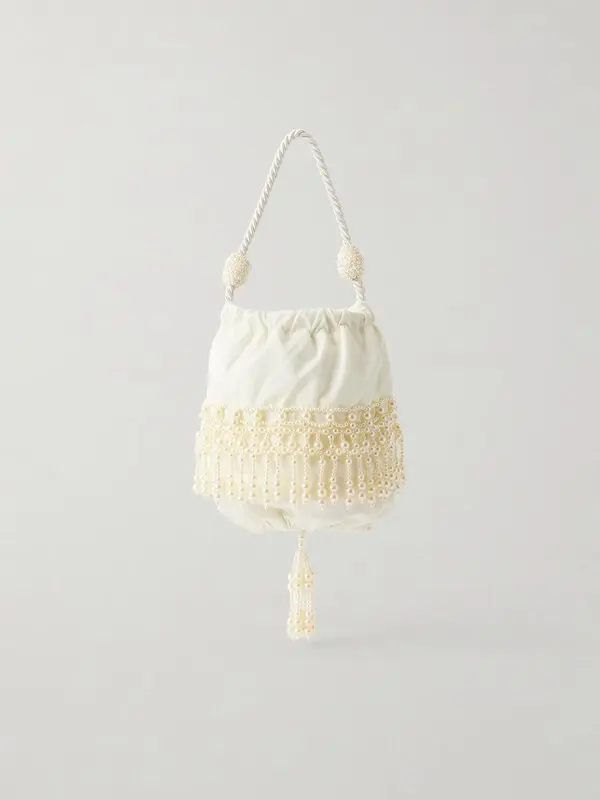 Sea Carlotta Bead-embellished Shell Clutch