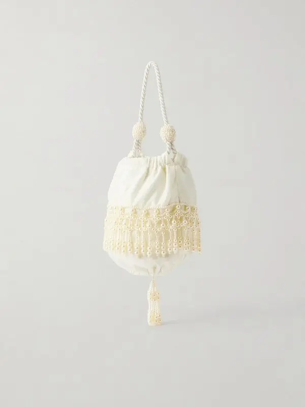 Sea Carlotta Bead-embellished Shell Clutch
