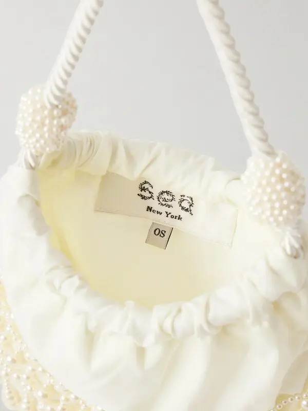 Sea Carlotta Bead-embellished Shell Clutch