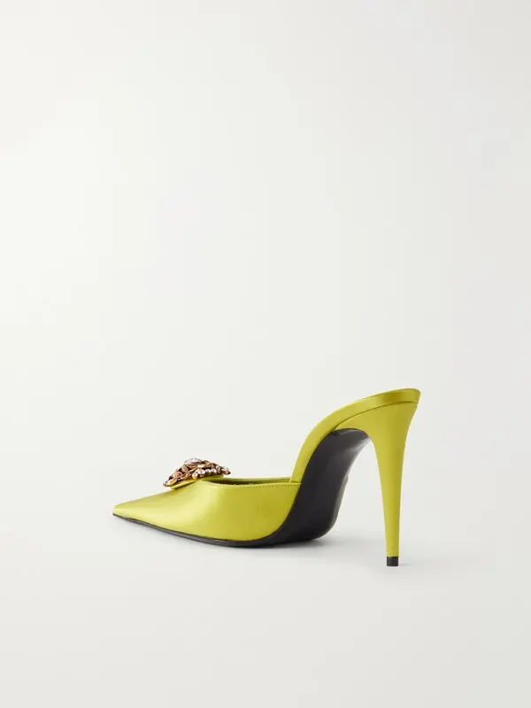 Saint Laurent Cosmo 95 Embellished Satin Pumps