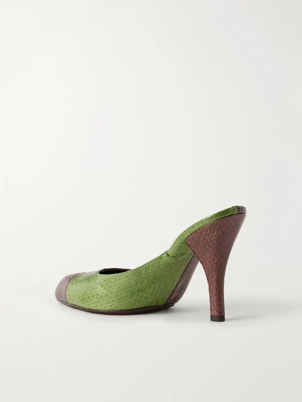 HERBERT LEVINE Hidden Ambition 95 Snake Leather Mules