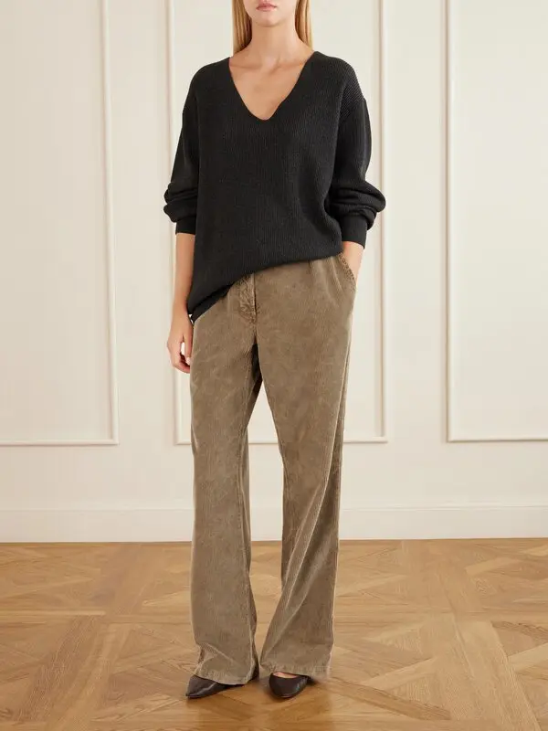 THE ROW Phef Cotton And Cashmere-blend Sweater