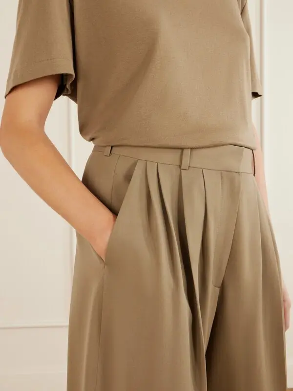 THE ROW Daniela Wool-twill Wide-leg Pants