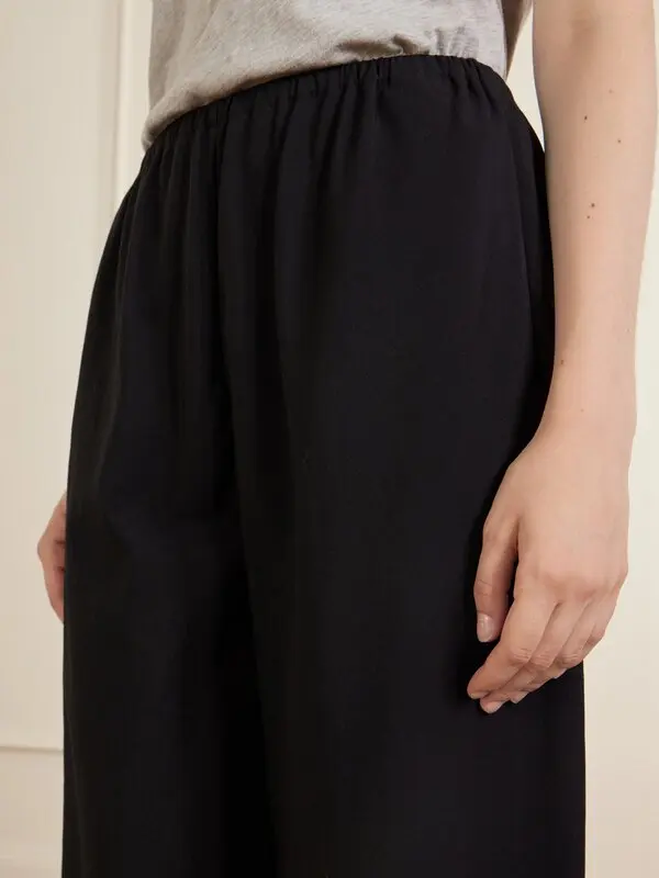THE ROW Cosmo Wool-twill Cropped Pants