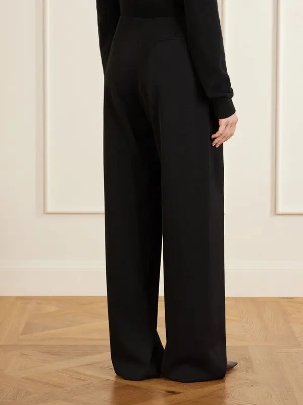 THE ROW Farah Wool And Cashmere-blend Wide-leg Pants