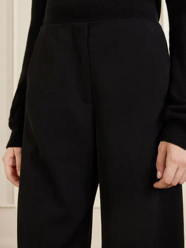 THE ROW Farah Wool And Cashmere-blend Wide-leg Pants