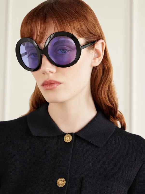 Celine Round-frame Acetate Sunglasses