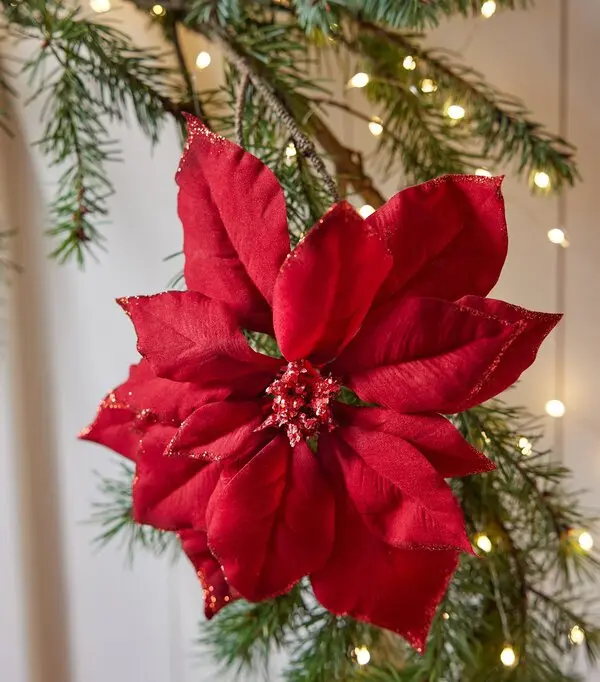 Harrods Poinsettia Flower Clip - Red
