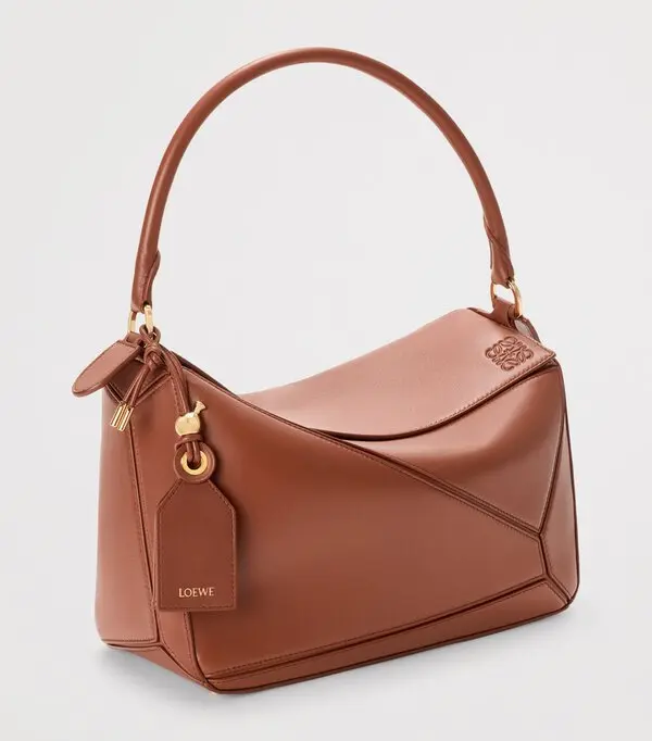 Loewe Medium Leather Featherlight Puzzle Top-handle Bag