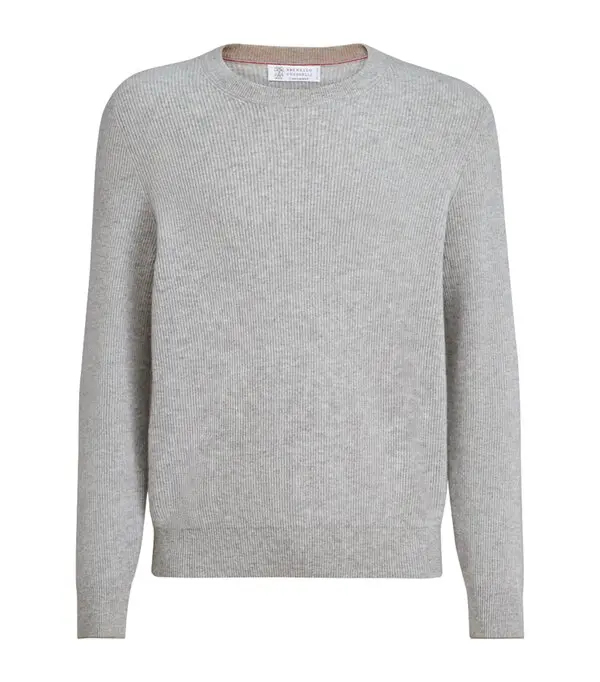 Brunello Cucinelli Cashmere English Rib Sweater