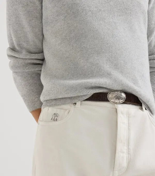 Brunello Cucinelli Cashmere English Rib Sweater