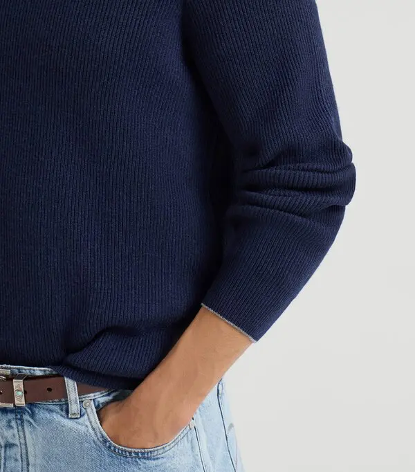 Brunello Cucinelli Cashmere English Rib Sweater