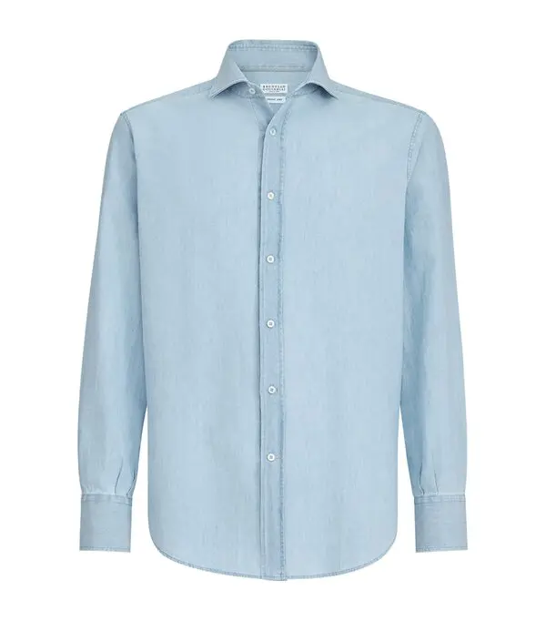 Brunello Cucinelli Denim-effect Chambray Shirt
