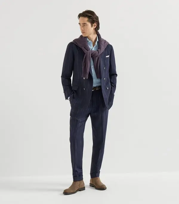 Brunello Cucinelli Denim-effect Chambray Shirt