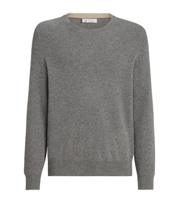 Brunello Cucinelli Cashmere English Rib Sweater