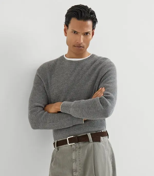 Brunello Cucinelli Cashmere English Rib Sweater