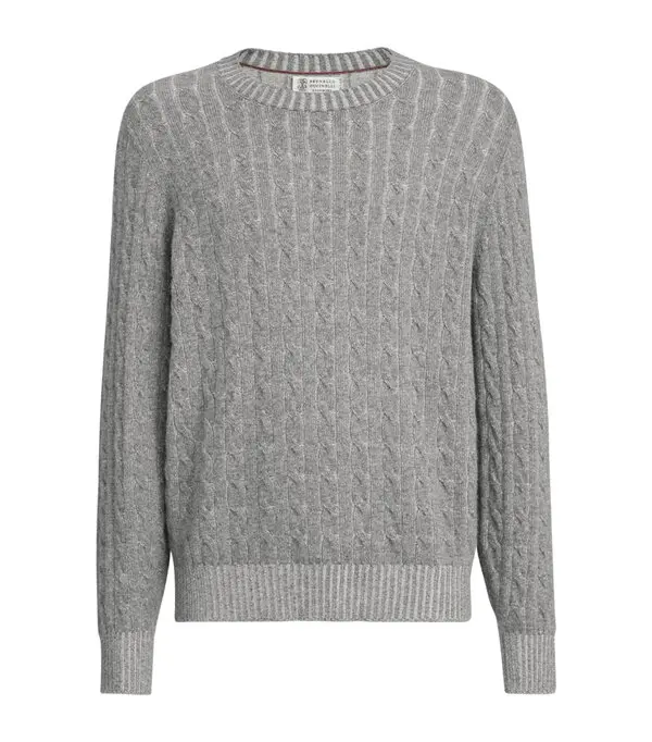 Brunello Cucinelli Cashmere Vanisé Cable-knit Sweater