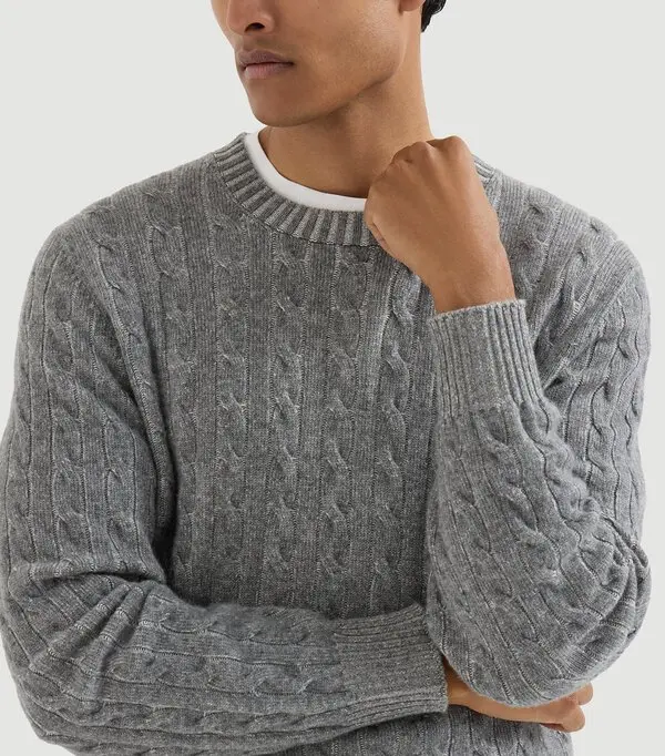 Brunello Cucinelli Cashmere Vanisé Cable-knit Sweater
