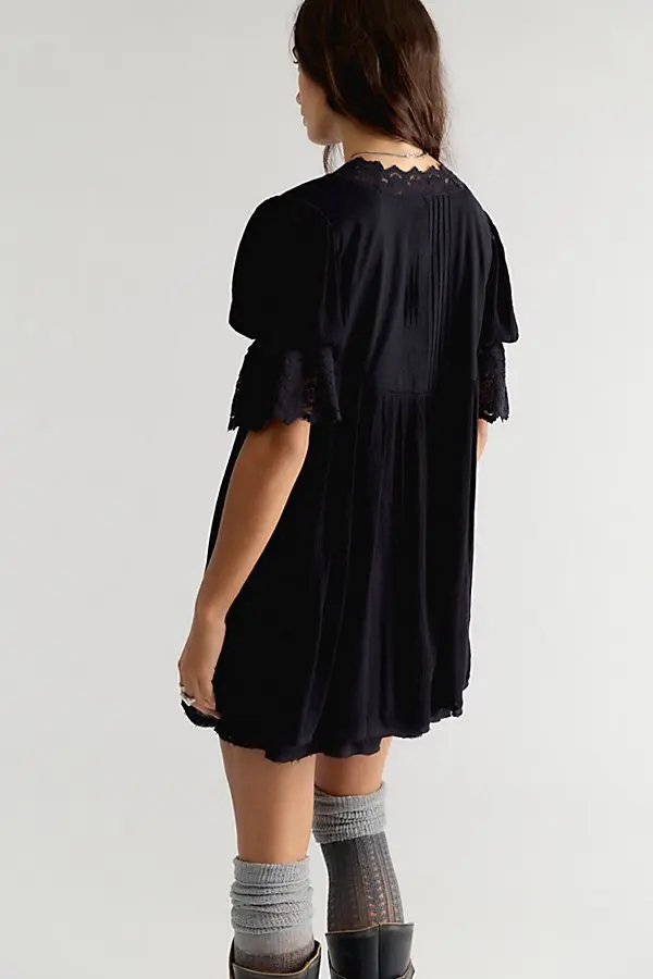 Free People Angel Wings Mini Dress - Black