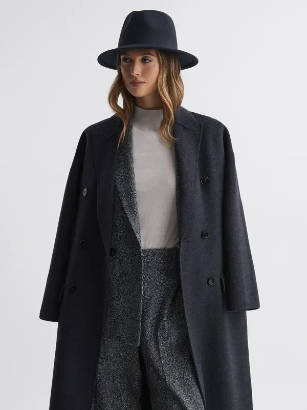 REISS Ally Wool Fedora Hat