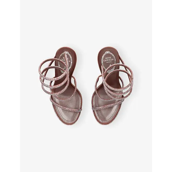 Rene Caovilla Cleo 105 Leather Heeled Sandals