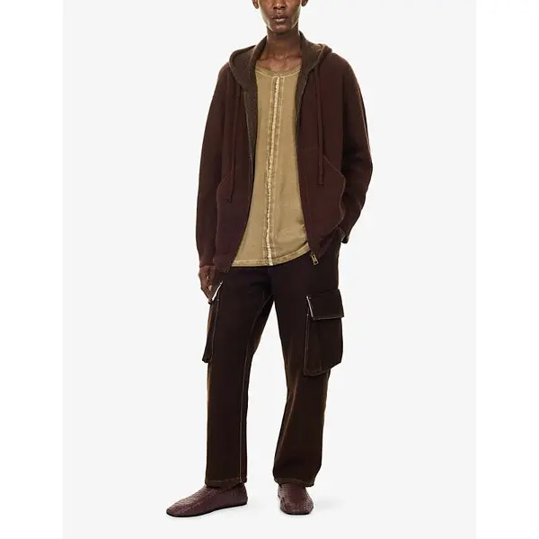 UMA WANG Ribbed Cashmere Hoodie