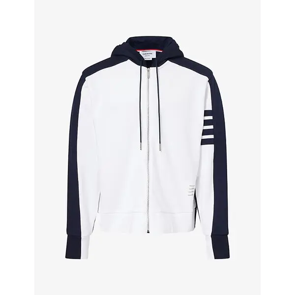 Thom Browne Contrast-sleeve Cotton Hoodie