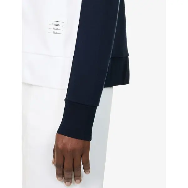 Thom Browne Contrast-sleeve Cotton Hoodie