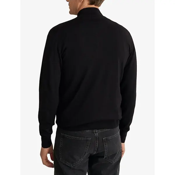 Eton Quarter Zip Knitted Merino-wool Jumper