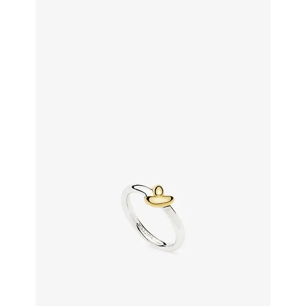 MISSOMA Lucy Williams X Knot Silver And 18ct Yellow Gold-plated Stacking Ring