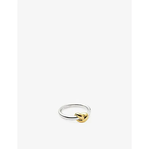MISSOMA Lucy Williams X Knot Silver And 18ct Yellow Gold-plated Stacking Ring
