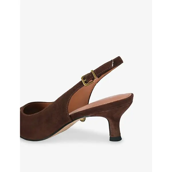 Kurt Geiger Stepney Pointed-toe Leather Slingbacks