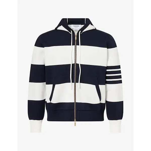 Thom Browne Hector Striped Cotton-blend Hoodie